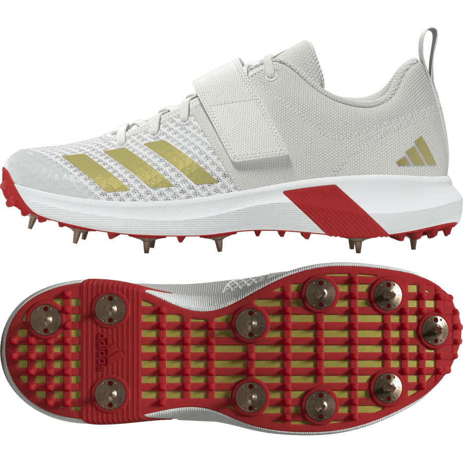 Adidas Adipower Vector 2025 Range Cricket Shoes - Red and Gold - Metal ...