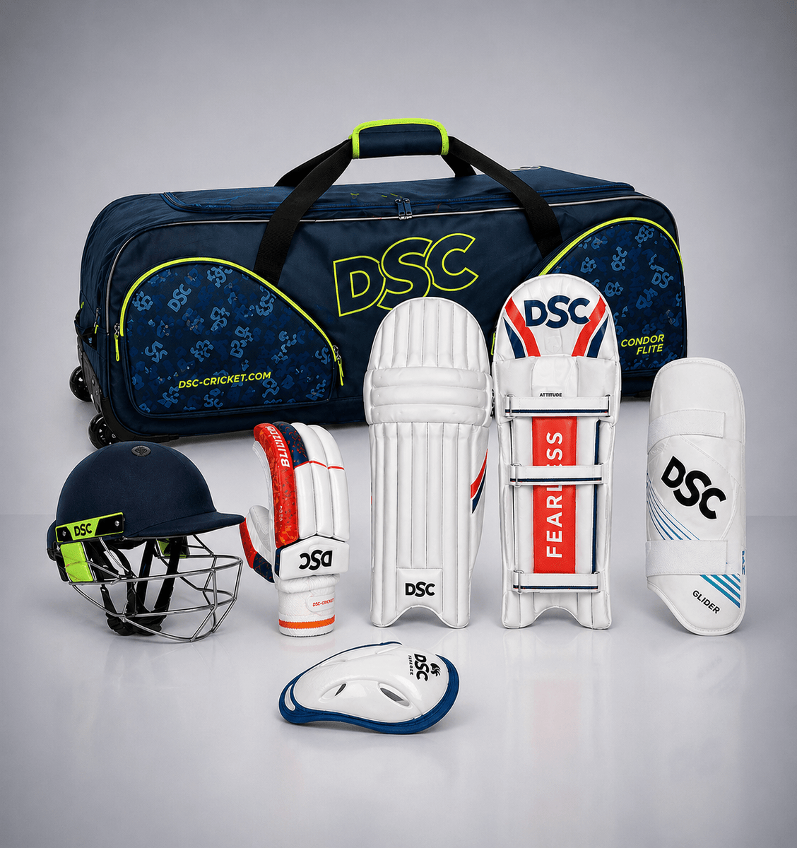 🏏 DSC ATTITUDE Complete Protective Cricket Kit – “Play Fearless Bundle ...
