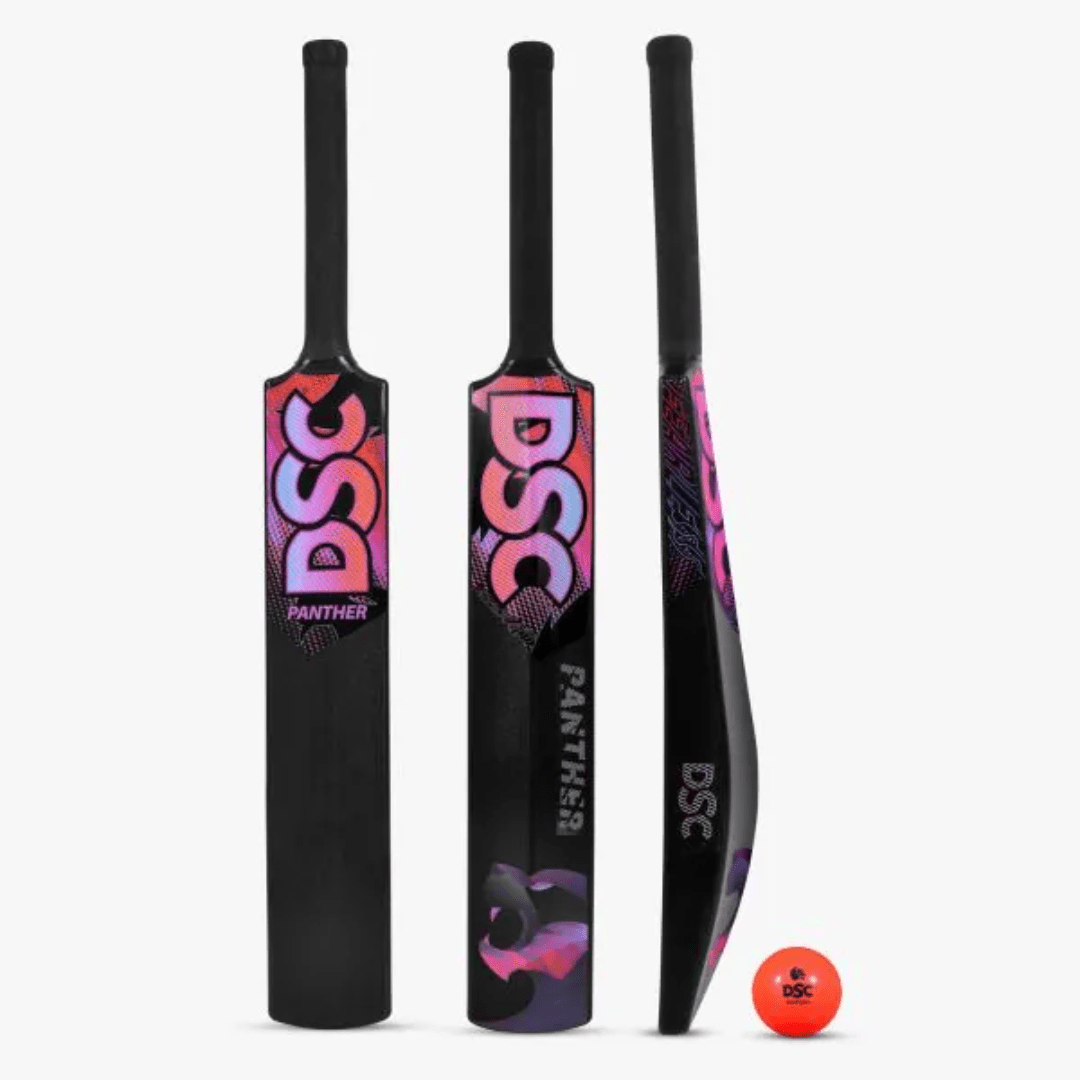 DSC Plastic Panther Bat and Ball Set - Junior - Cricket Kit - Wiz Sports