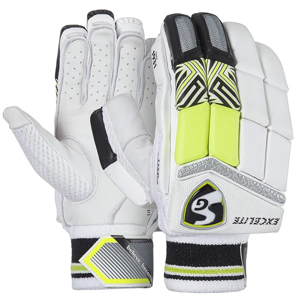 SG Excelite Cricket Batting Gloves High Quality Leather Palm - Cricket ...